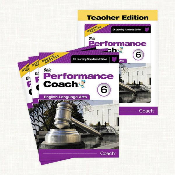 Ohio Performance Coach, ELA, Classroom Set, Grade 6