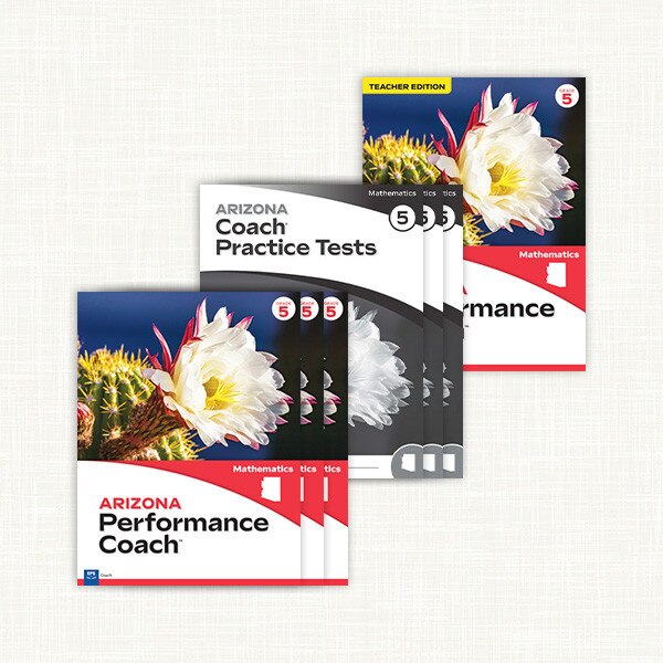 Arizona Performance Coach (2025) Math Class Set with Practice Tests for ...