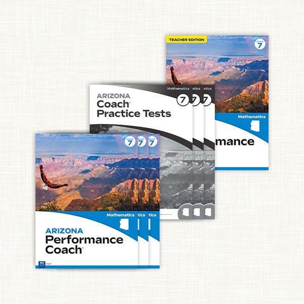 Arizona Performance Coach (2025) Math Class Set with Practice Tests for ...