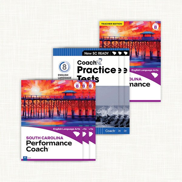 South Carolina Performance Coach (2025) ELA Class Set with Assessments for 25 Students - Grade 8