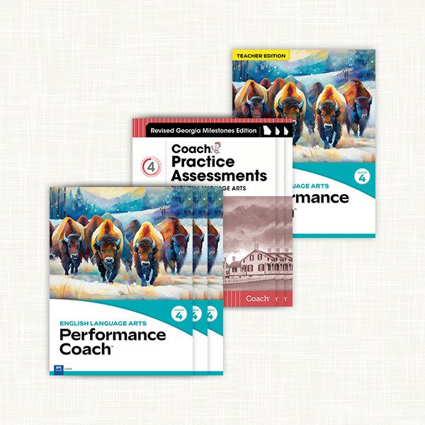 Performance Coach (2025) ELA Class Set with GA Assessments for 25 Students - Grade 4